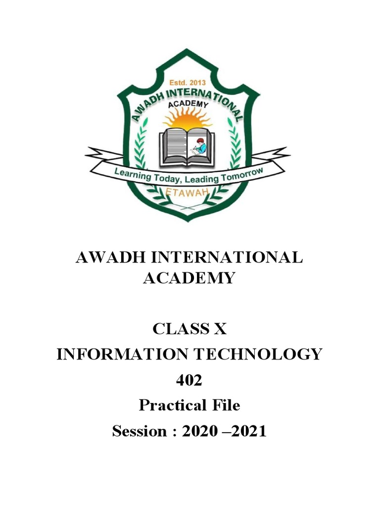 Awadh International Academy | PDF