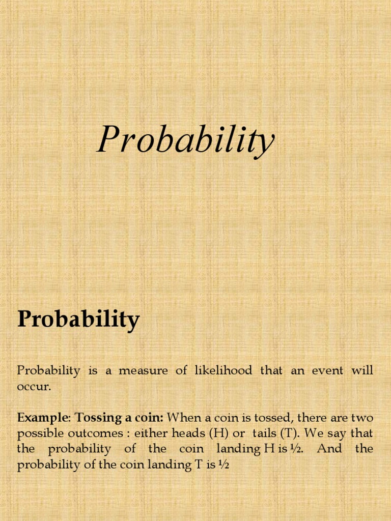 Probability Final | PDF | Probability | Odds