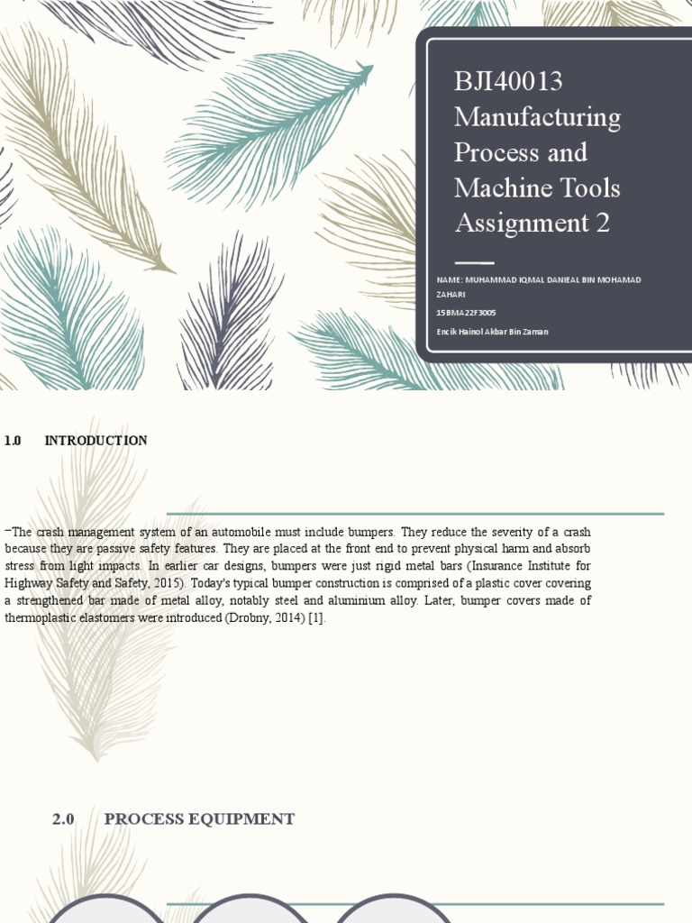 Assignment 2 Slide IQMAL 15BMA22F3005 | PDF | Machining | Laser