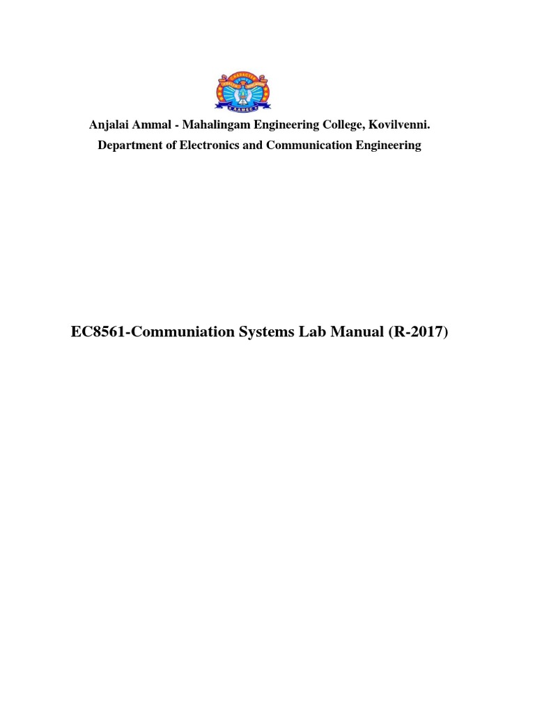 Lab Manual-1 | PDF | Modulation | Sampling (Signal Processing)