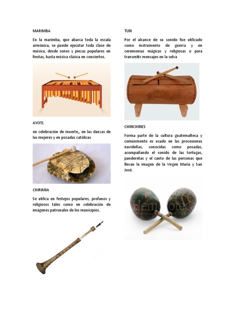Instrumentos Musicales de la Cultura Maya | PDF