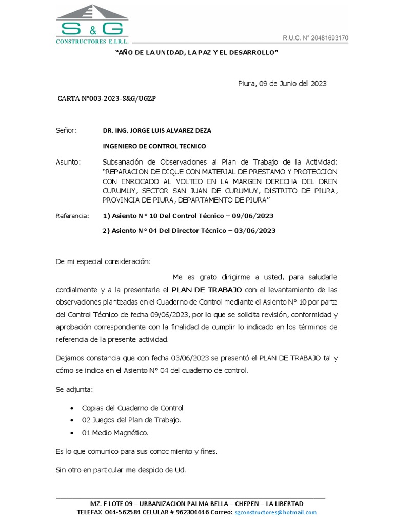 Carta n003 Curumuy | PDF