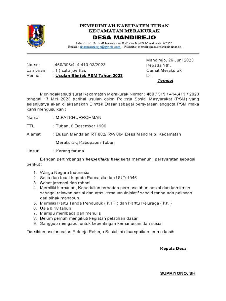 Contoh Usul PSM - Deso | PDF