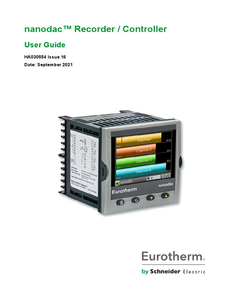 HA030554 Nanodac Recorder - Controller User Guide (HA030554 Issue 16) | PDF | Parameter ...