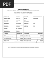 Payslip: This Is A Computer Generated Payslip. Signature Is Not ...
