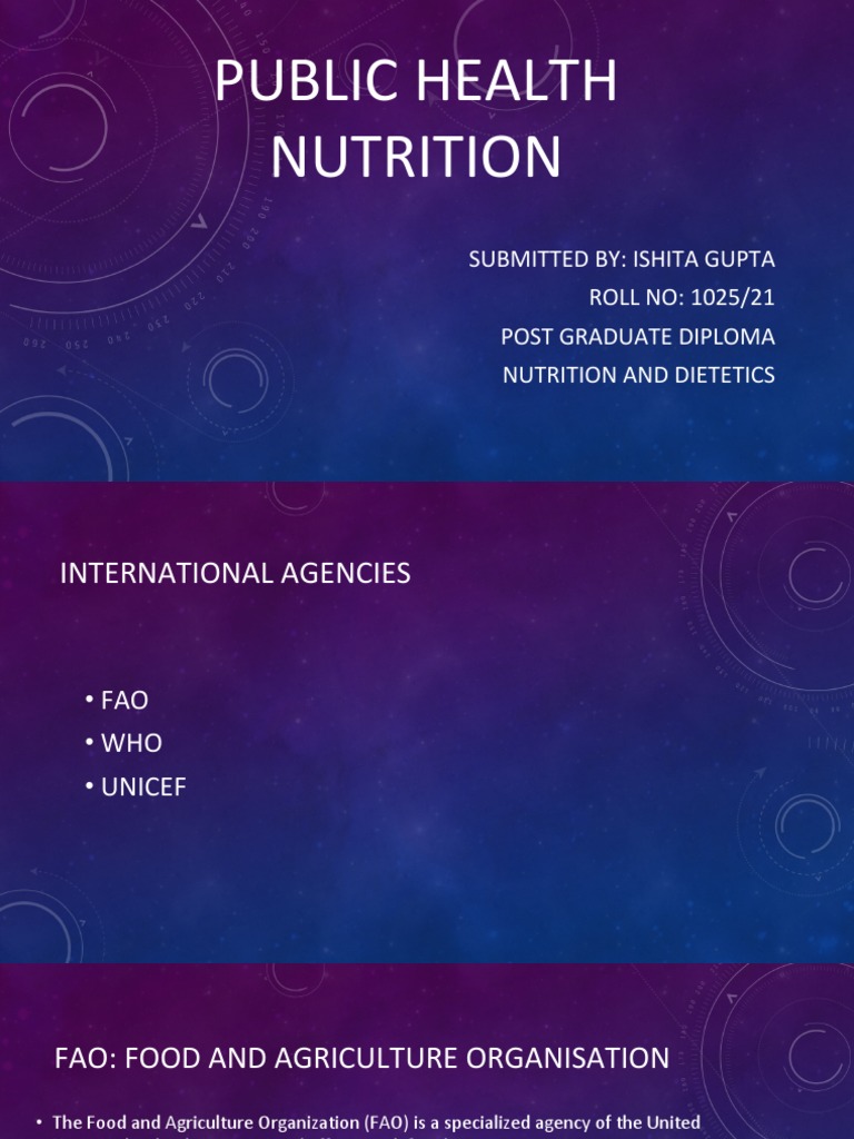 Public Health Nutrition: Submitted By: Ishita Gupta ROLL NO: 1025/21 ...