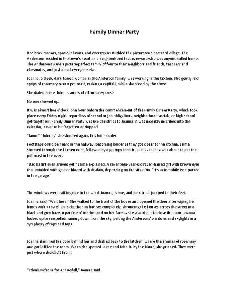 Family Dinner Party | PDF