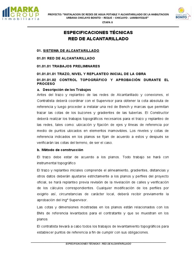 E.T. ALCANTARILLADO | PDF | Topografía | Tubería (transporte de fluidos)