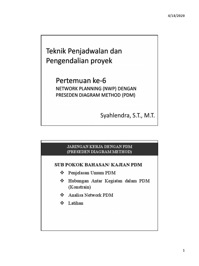 Pertemuan 6-7 NWP Dengan PDM | PDF