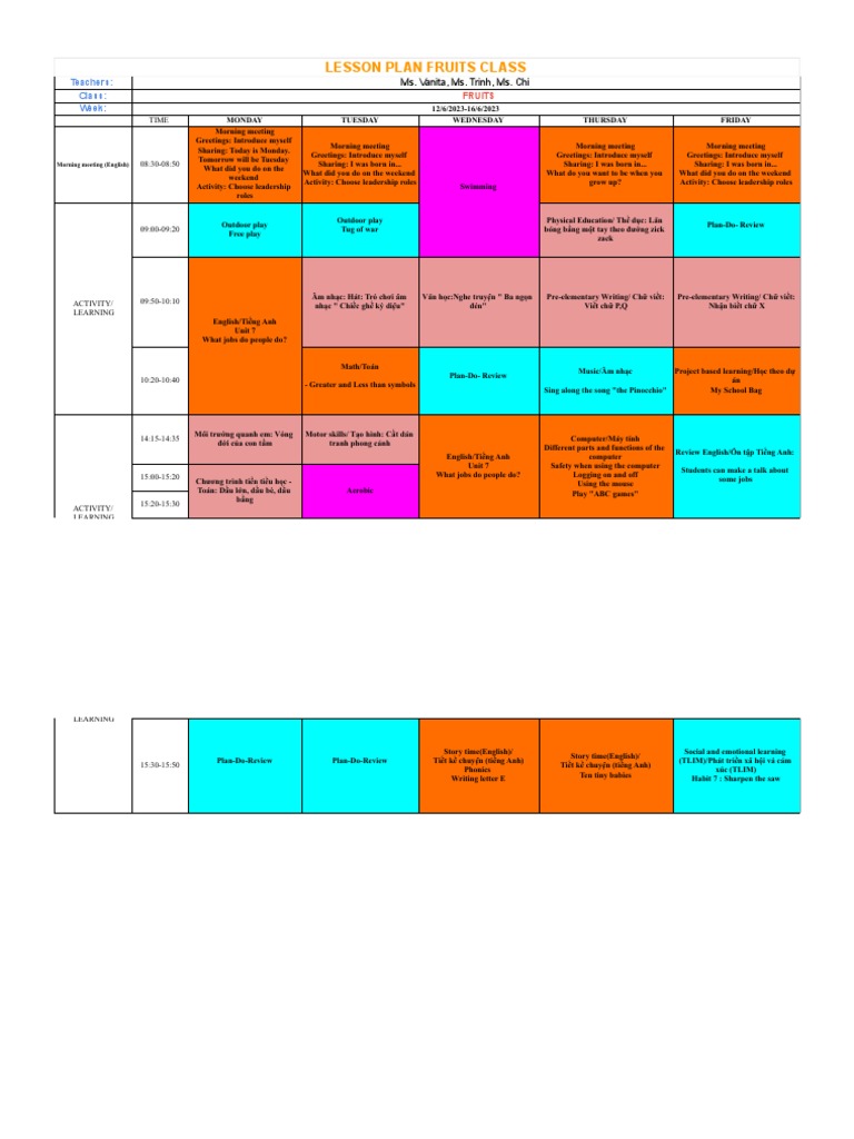 2022-2023 Lesson Plan - 12 - 6-16 - 6 | PDF