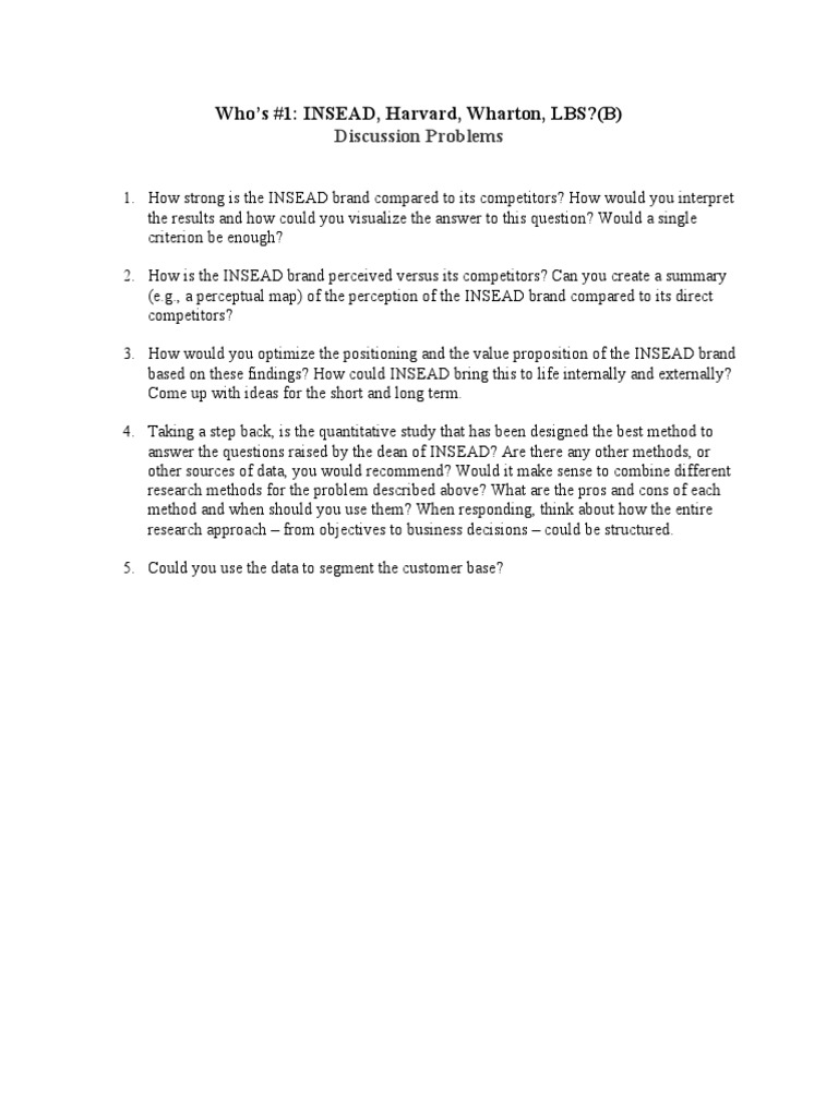 INSEAD Brand Analysis & Strategy | PDF | Career & Growth