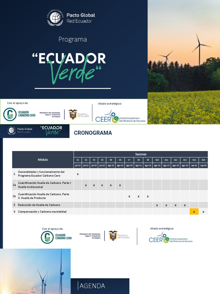 Sesión 14 - Programa Ecuador Verde - Neutralidad de Carbono | PDF ...
