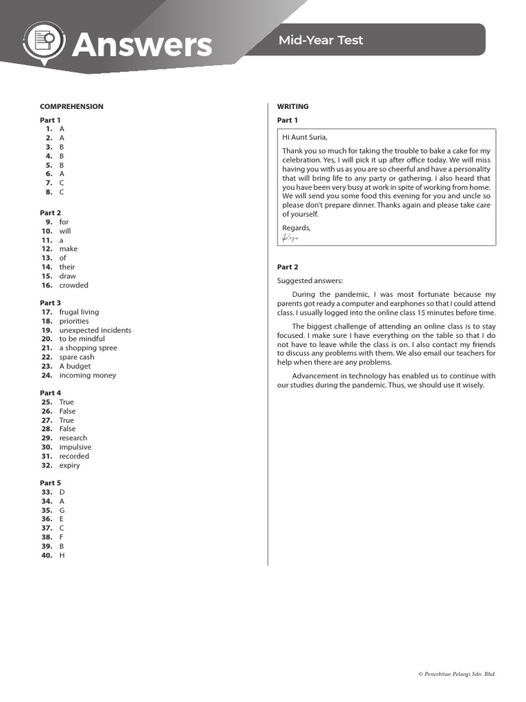 Mid Year Test | PDF