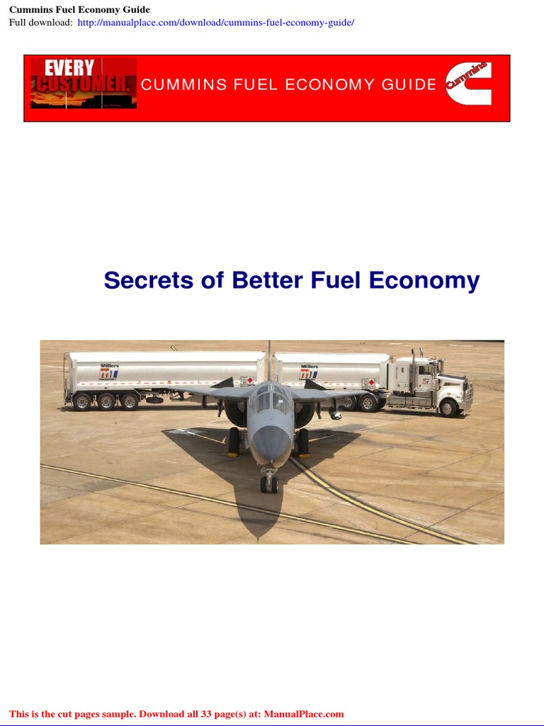 Cummins Fuel Economy Guide | PDF | Fuel Economy In Automobiles | Fuel ...