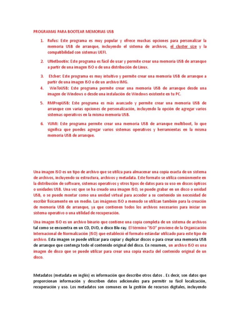 Programas para Bootear Memorias Usb | PDF | Microprocesador ...