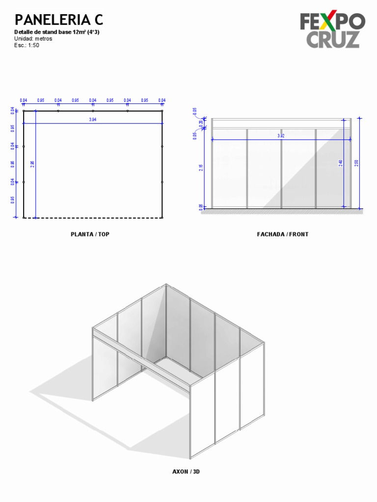 Detalle de Paneleria C - 12m2 (4x3) | PDF