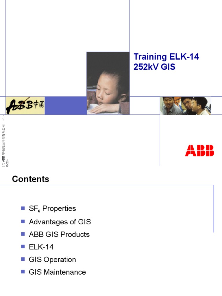 ABB GIS Training Guide | PDF | Electric Arc | Electric Power Distribution