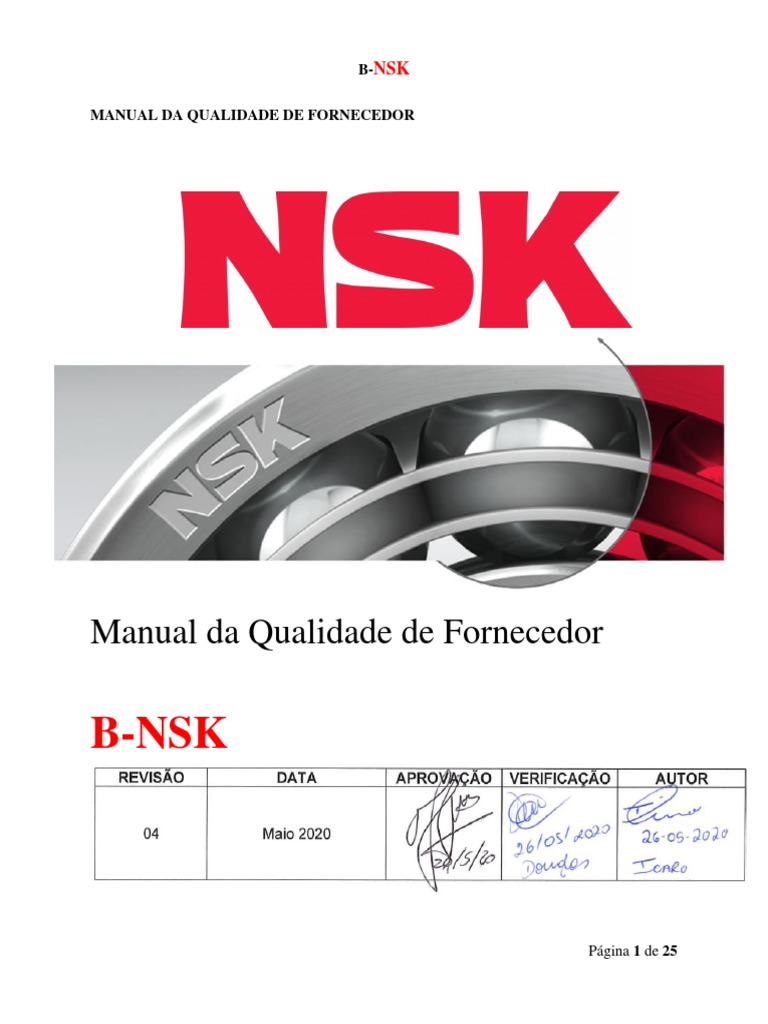 Manual Da Qualidade de Fornecedor - Português Rev 4 | PDF | Qualidade ...
