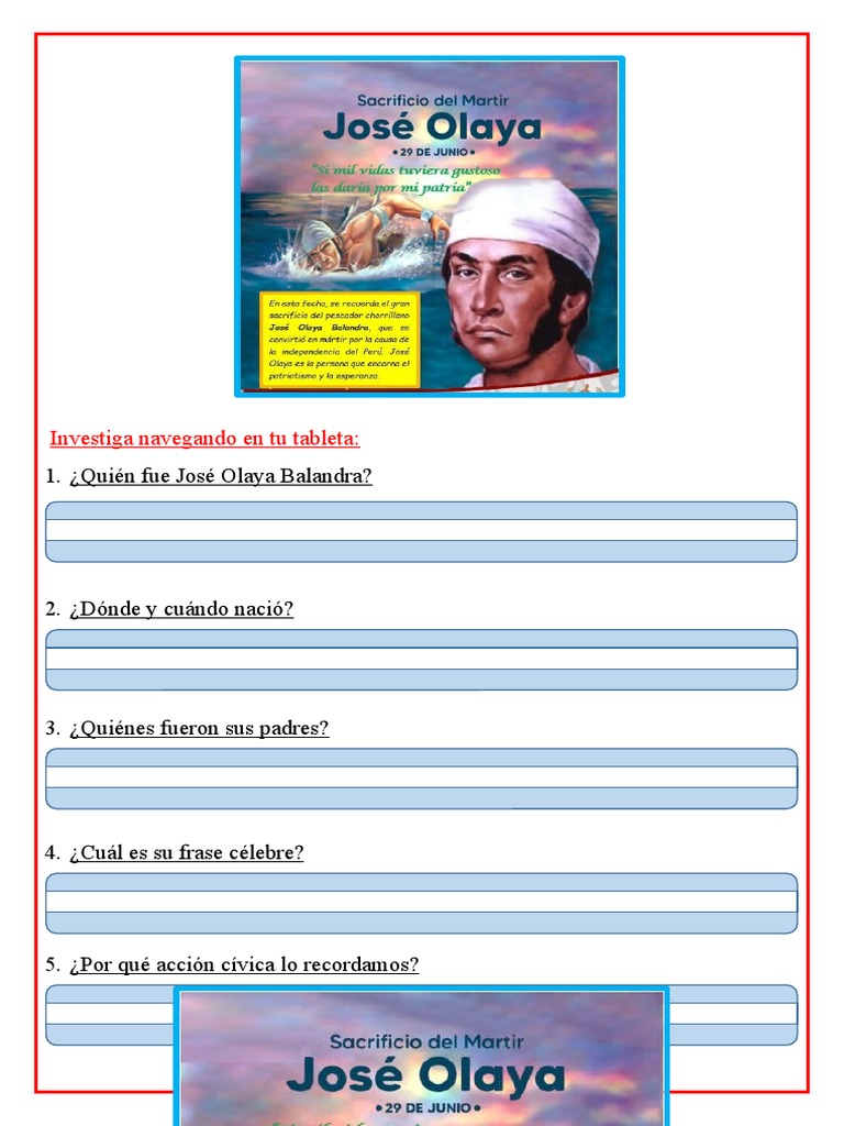 Biografía y legado de José Olaya | PDF
