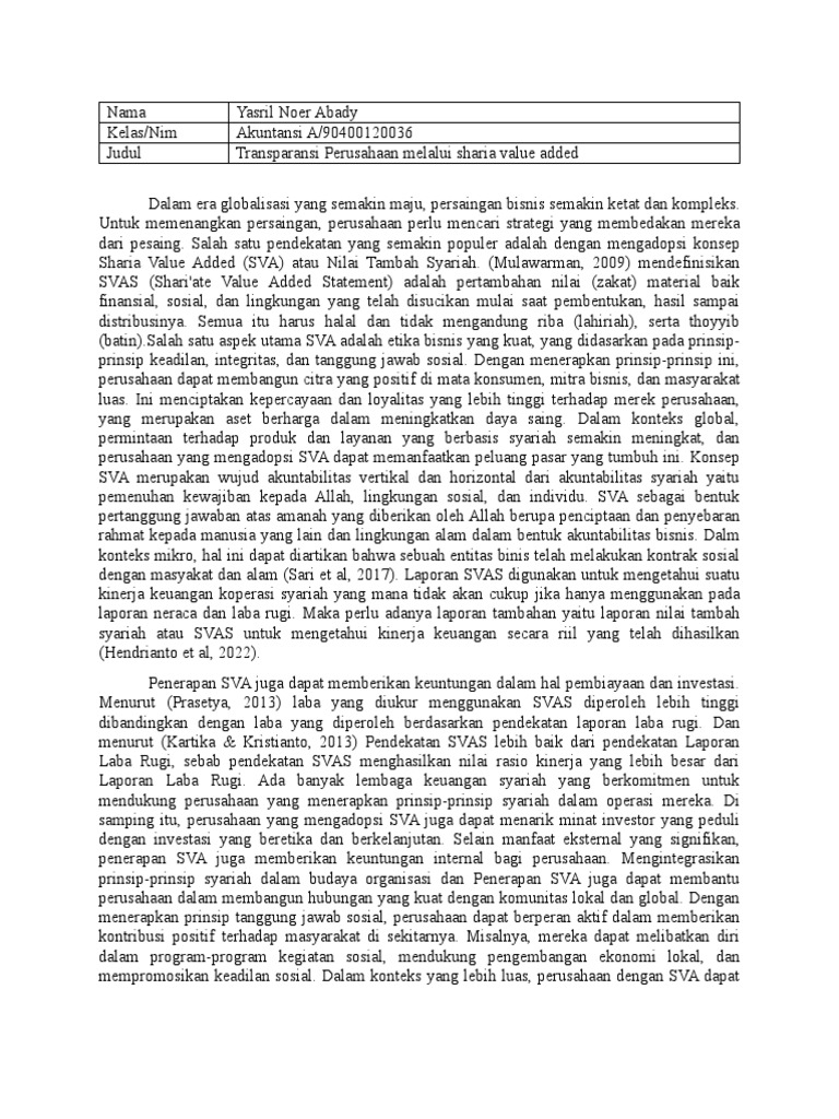 Sharia Value Added | PDF