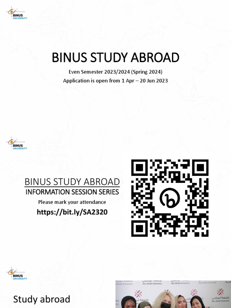 BINUS_Study_Abroad_Even_Semester_2023-2024_(Spring_2024) | PDF | International Student