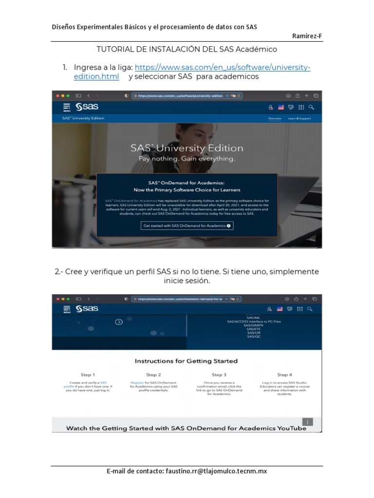8-TUTORIAL DE INSTALACIÓN DEL SAS Académico | PDF | Informática | Tecnologías de la información