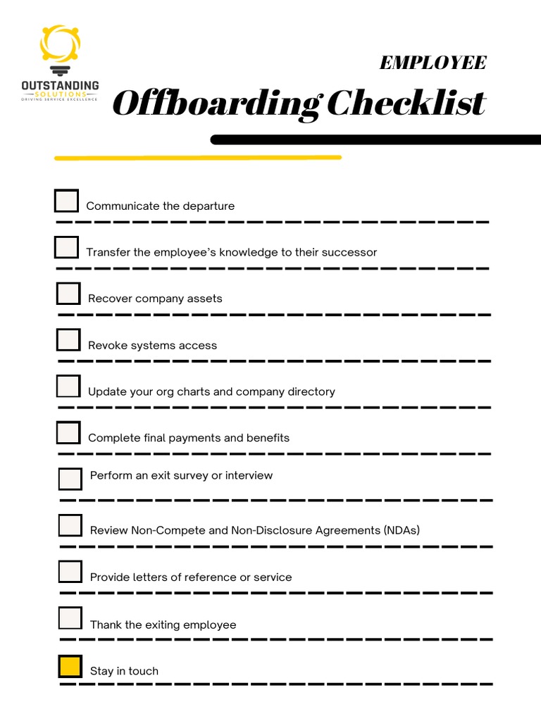 Employee Offboarding Checklist | PDF