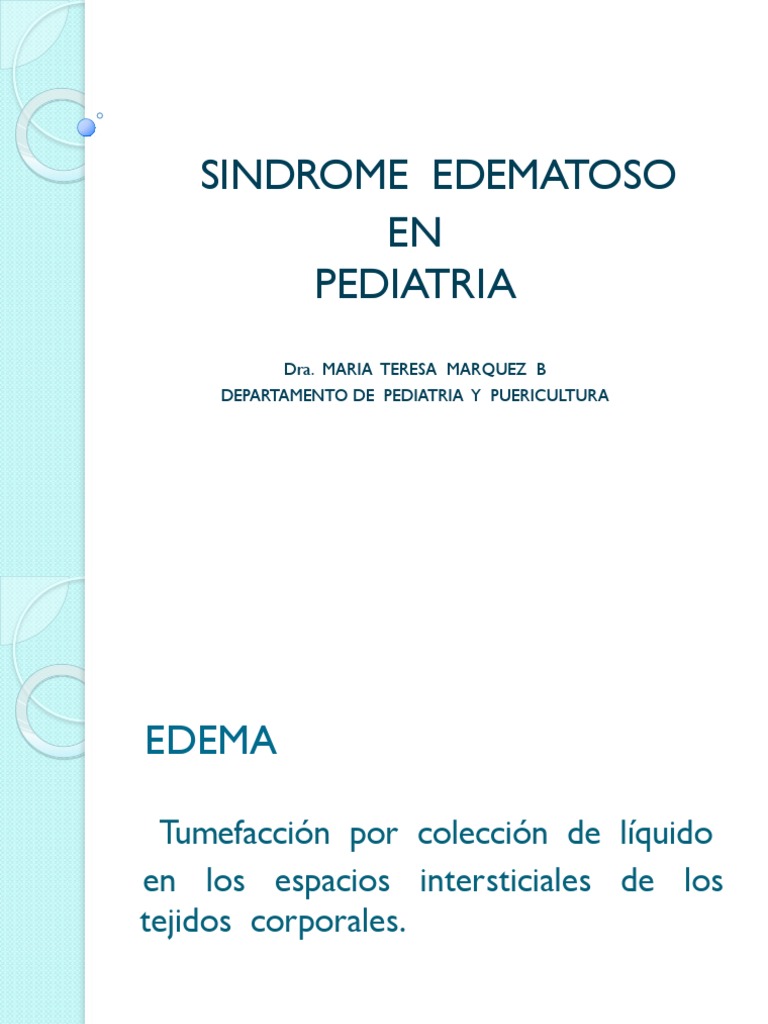 Síndrome Edematoso PDF | PDF | Edema | Medicina