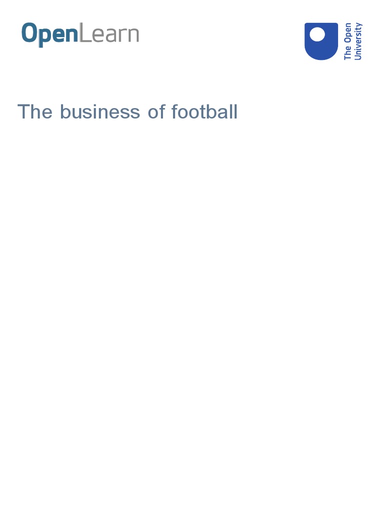 The Business of Football Printable | PDF | Business | Creative Commons ...