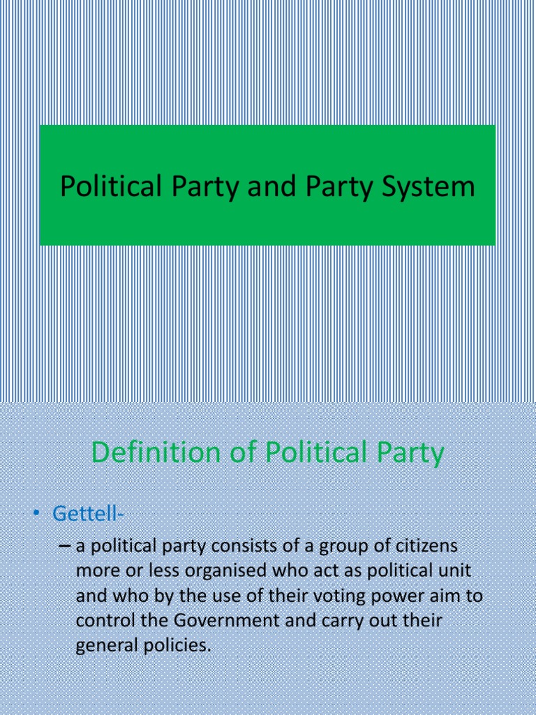 Party System | PDF | Political Parties | Elections