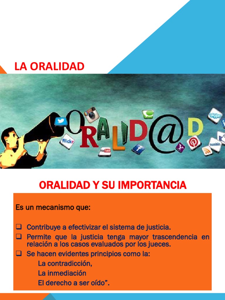 LA ORALIDAD | PDF | Procedimiento Criminal | Derecho penal