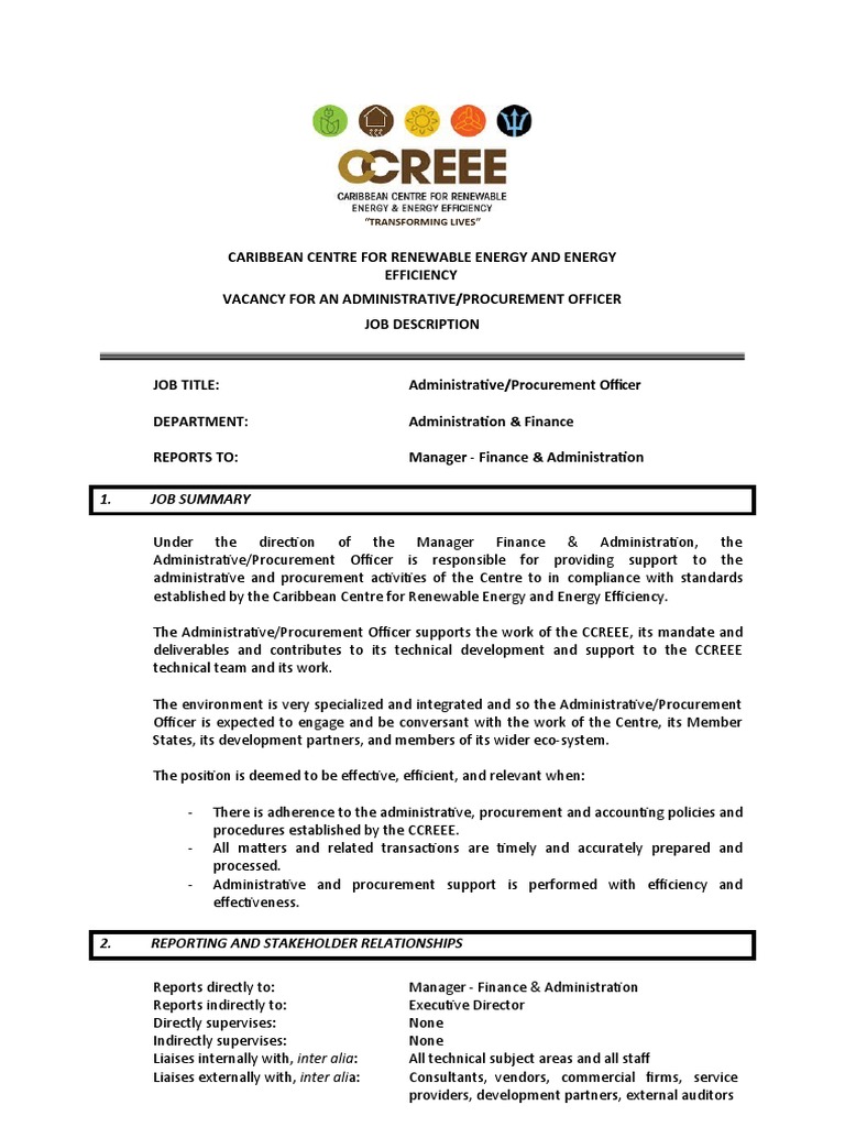 Advert-for-Admin-Procurement-Officer | PDF | Procurement | Economies