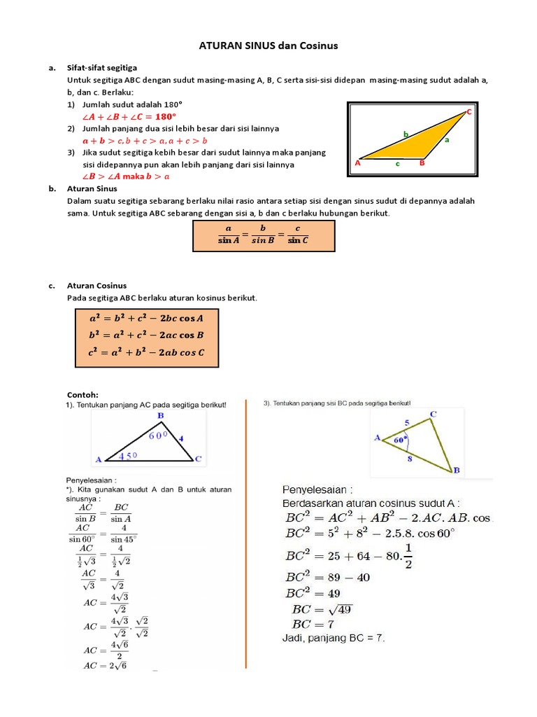 ATURAN_SINUS_dan_Cosinus | PDF