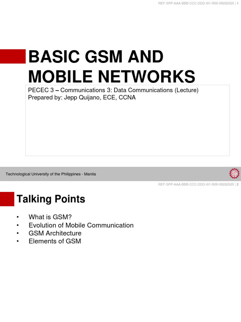 Lecture 4 Basic GSM Network | PDF | Digital Technology | Software ...
