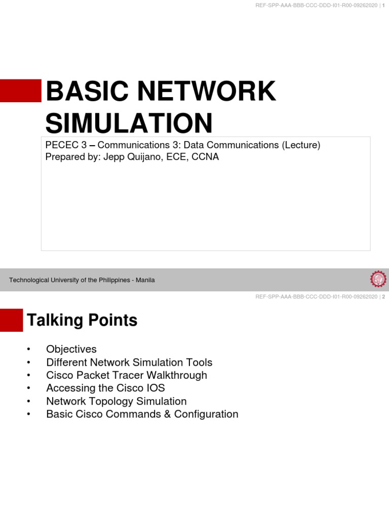 Lecture 3 Basic Network Simulation Pdf Computer Network Command Line Interface