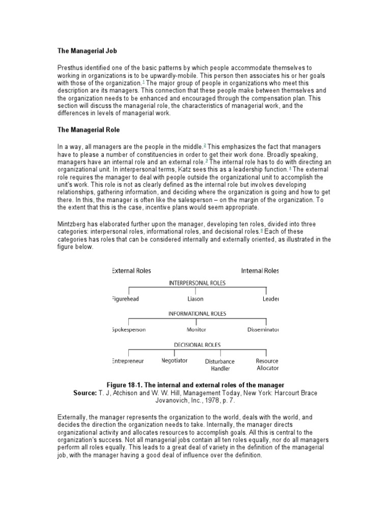 The Managerial Job | PDF | Decision Making | Hierarchy