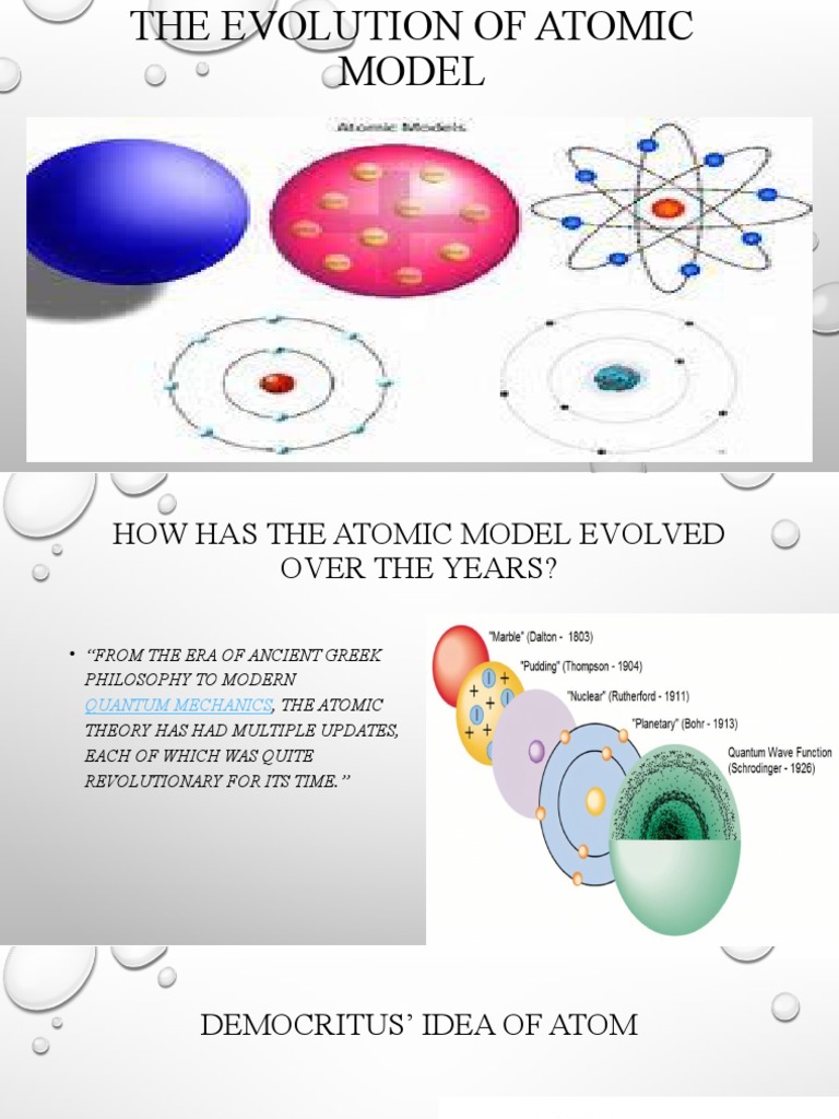 The Evolution of Atomic Model | PDF | Atoms | Atomic Nucleus