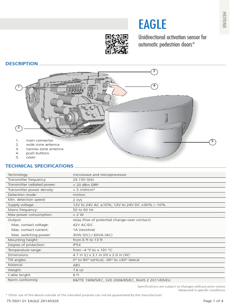 Bea Eagle Six UG - 4p | PDF | Alternating Current | Door