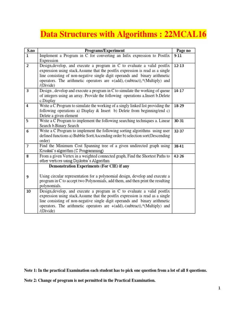 20mcal16 DS Lab Manual Isem | PDF | Queue (Abstract Data Type) | Computer Science
