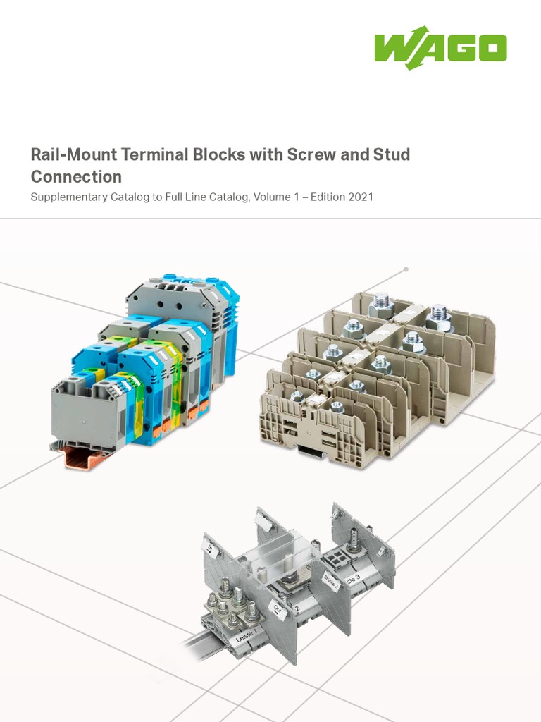 Rail Mount Terminal Blocks With Screw and Stud Connection 2021 60449229 ...