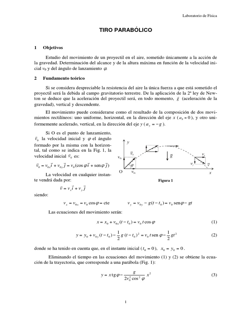 Tiro Parabólico | PDF | Metrología | Cantidades fisicas