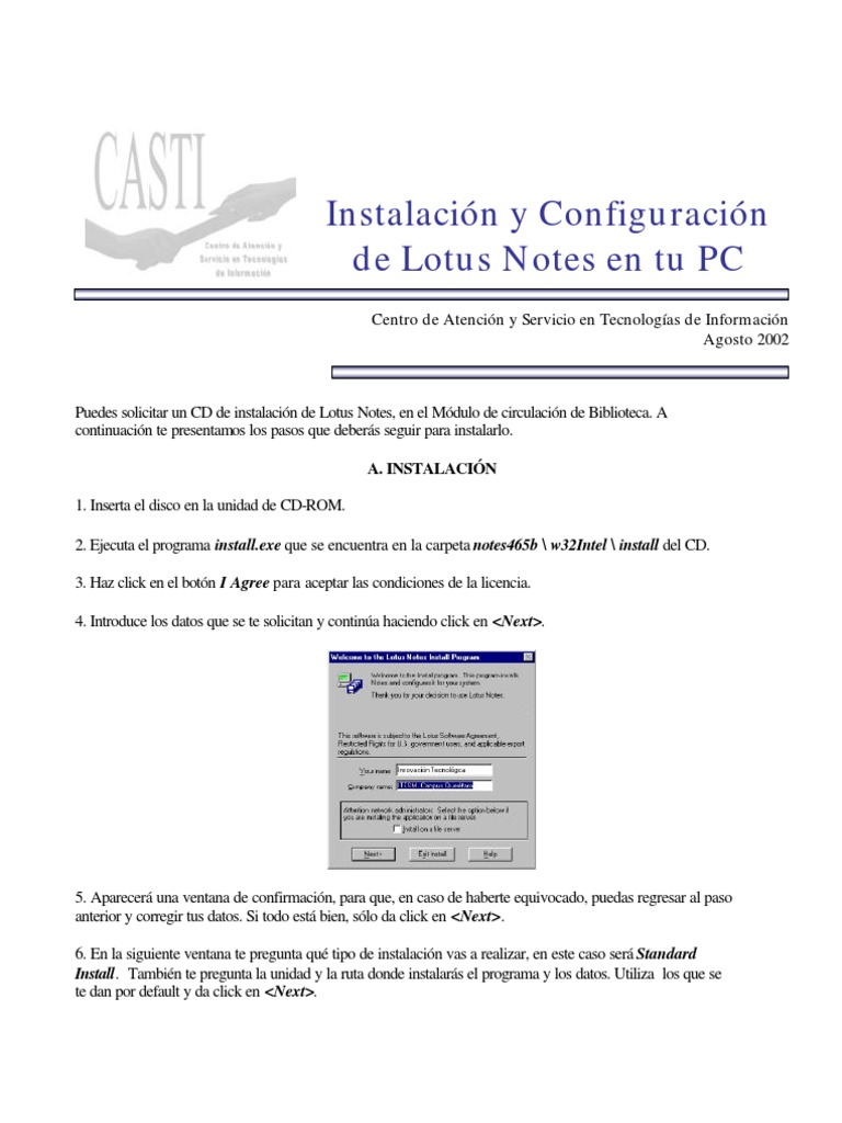 Manual Lotus Notes Espanol | PDF | Disco compacto | Software