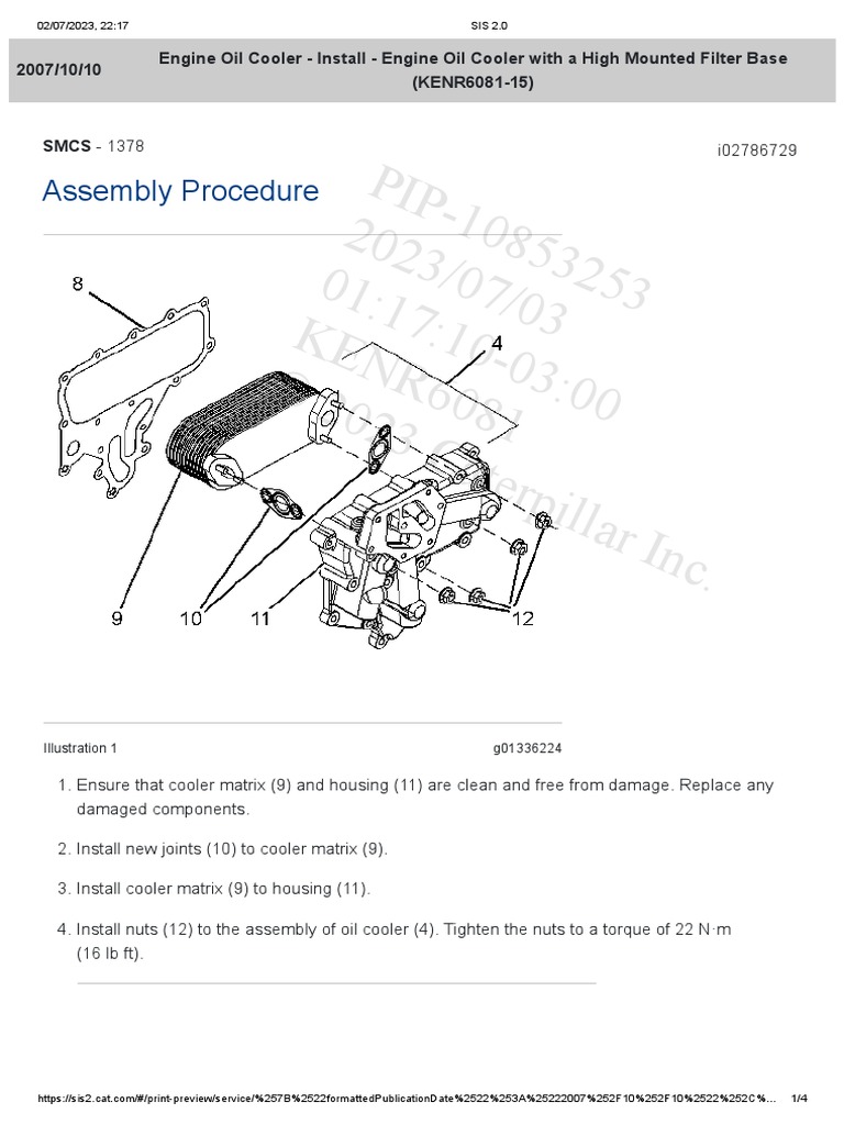 Engine Oil Cooler Install Engine Oil Cooler With A High Mounted