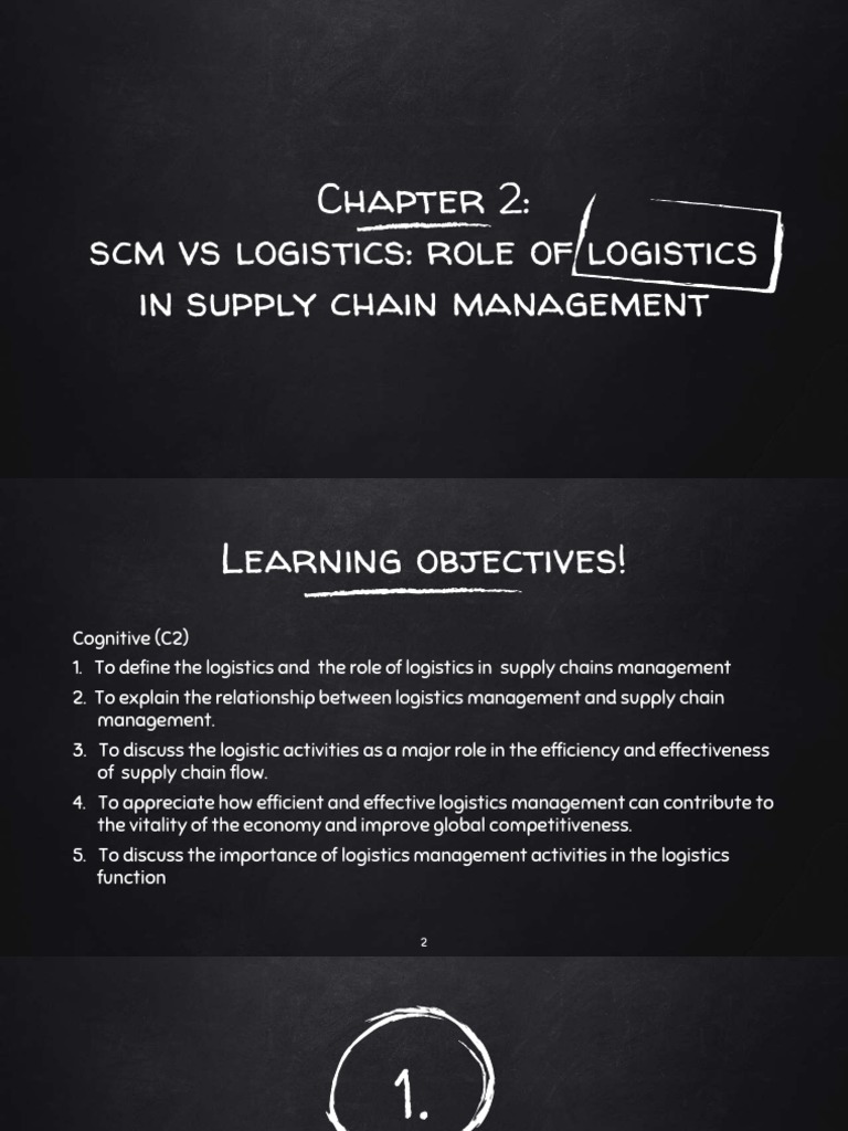 CHAPTER 2 SCM VS LOGISTICS | PDF | Logistics | Supply Chain