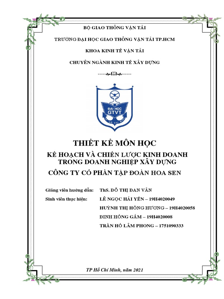 TKMH-KẾ HOẠCH VÀ CHIẾN LƯỢC KINH DOANH TRONG DNXD-CTCP TẬP ĐOÀN HOA SEN ...