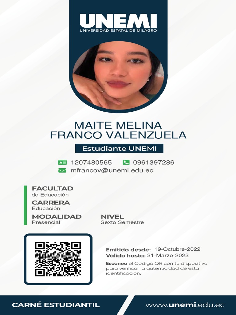 Carnet Estudiantil | PDF