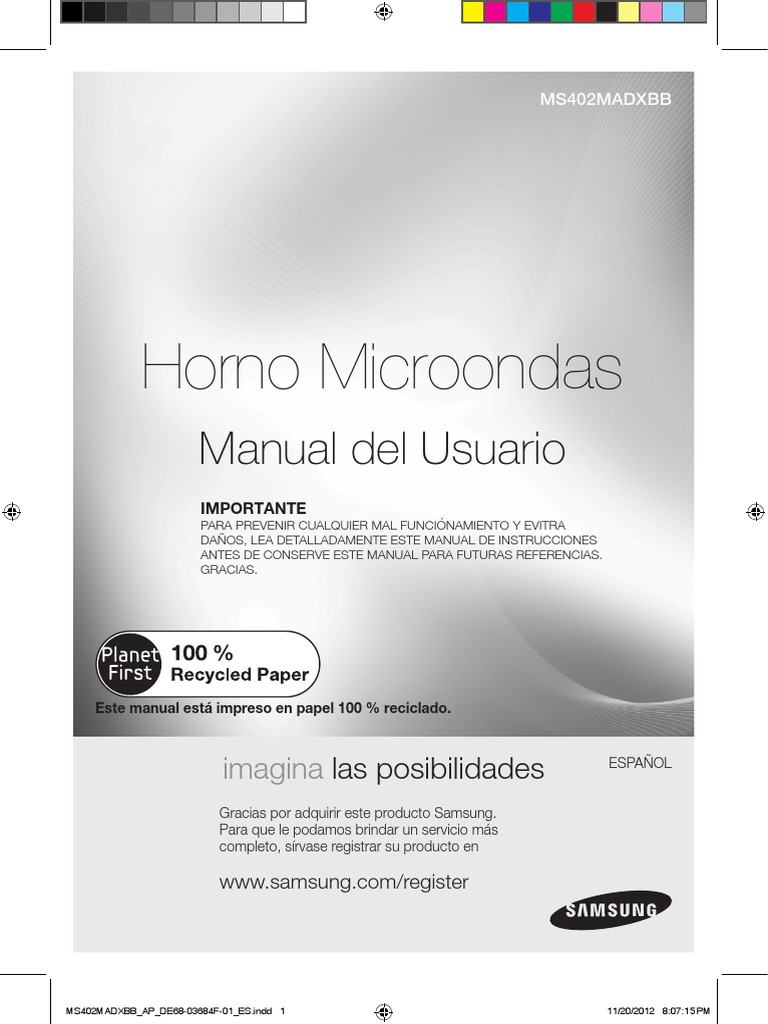 Horno Ms402madxbb | PDF | Enchufes y tomas de corriente alterna | Hirviendo