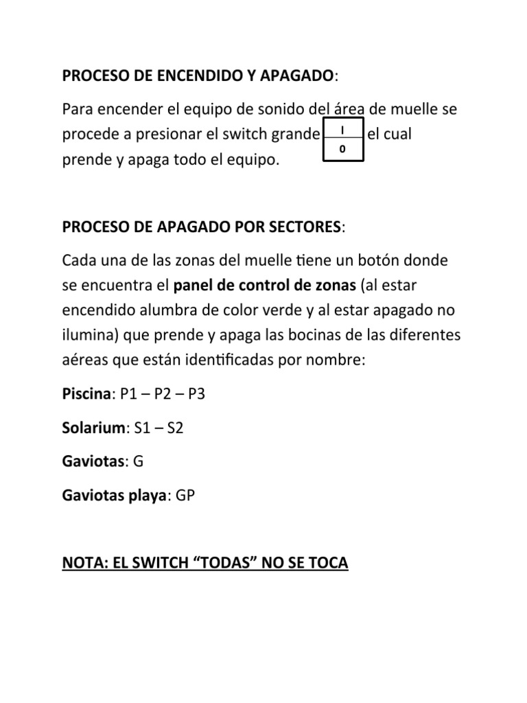Proceso de Encendido y Apagado | PDF