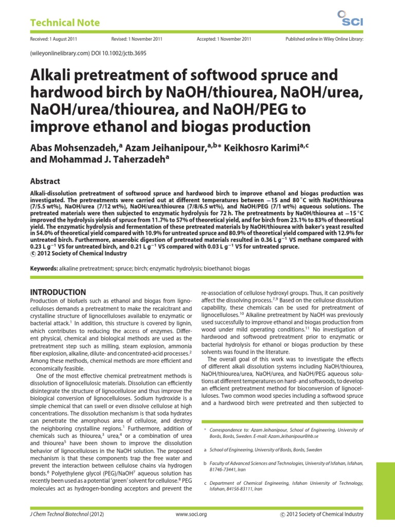 Mohsenzadeh 2012 | PDF | Gas Chromatography | Sodium Hydroxide