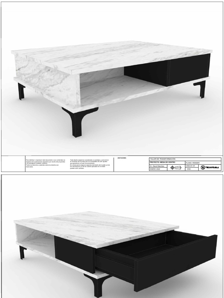 Diseño de Mesa de Centro | PDF